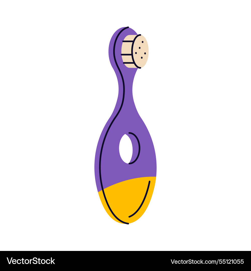 Child toothbrush icon kid hygiene brush Royalty Free Vector