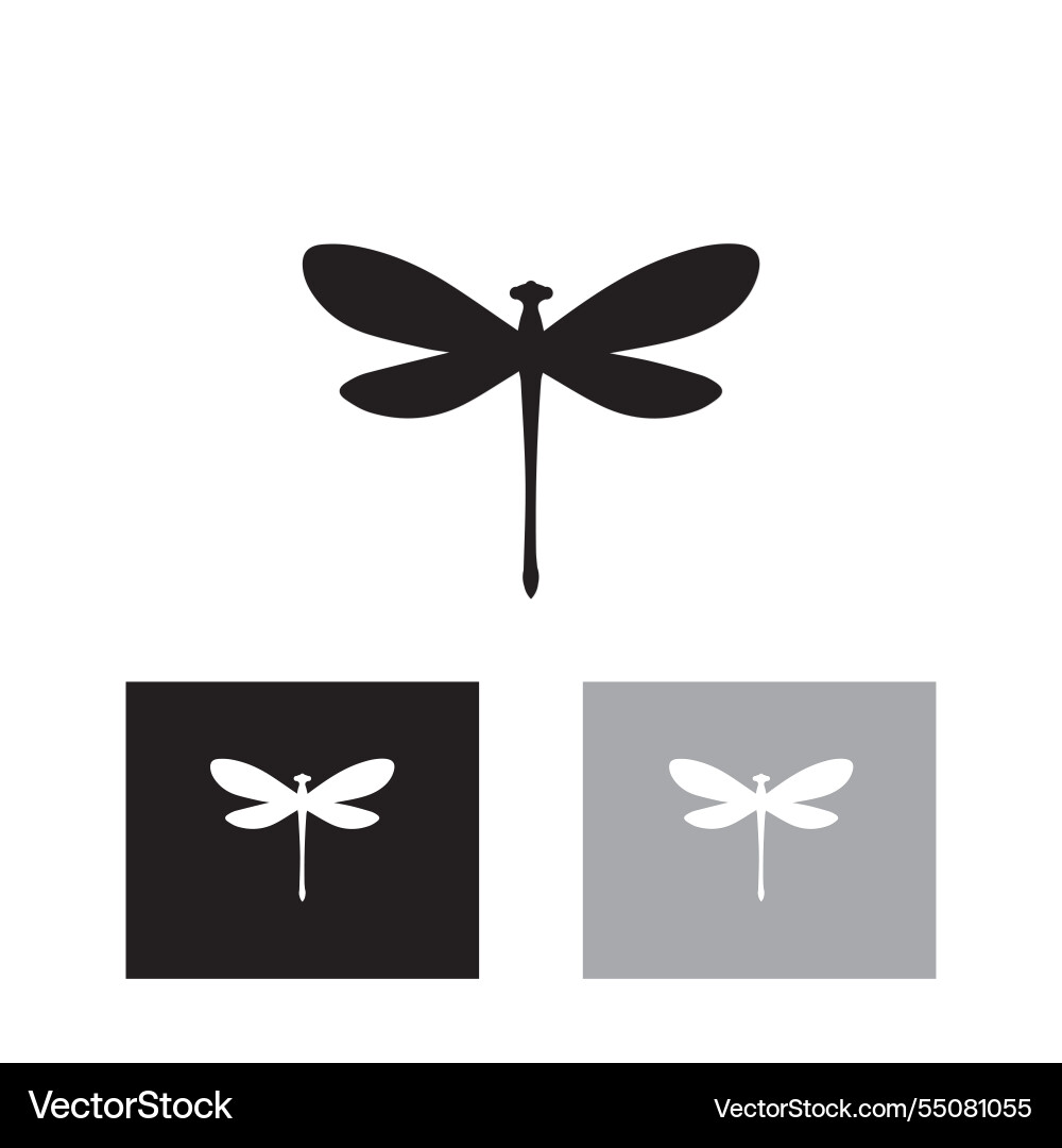 Dragonfly logo template for your brand Royalty Free Vector