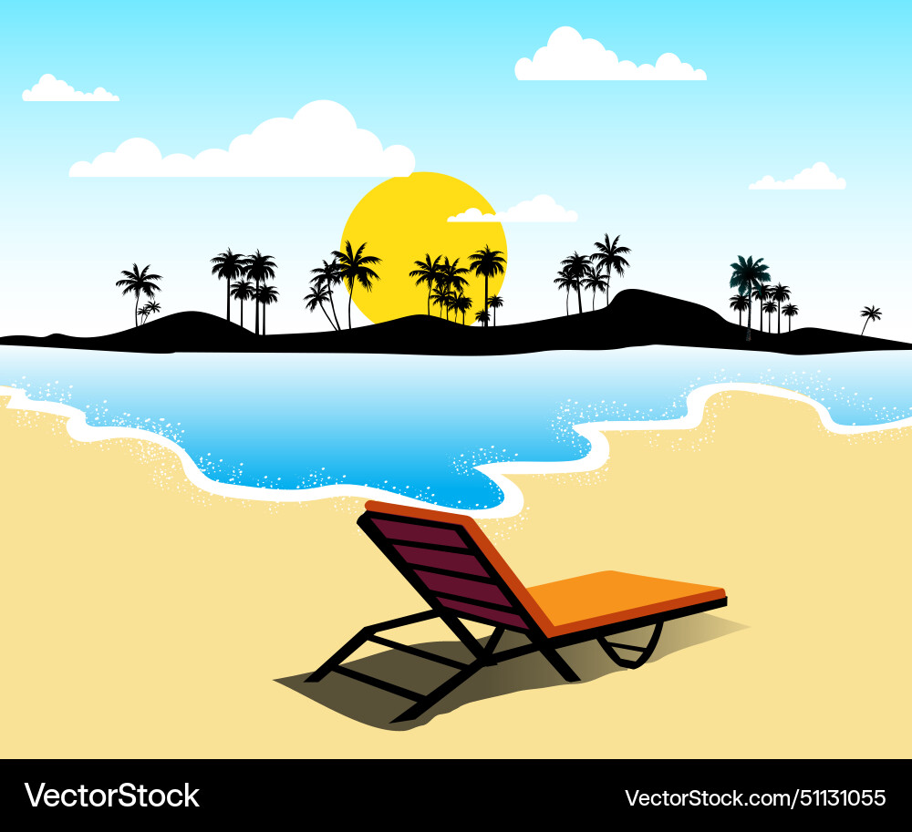 Sandy beach Royalty Free Vector Image - VectorStock