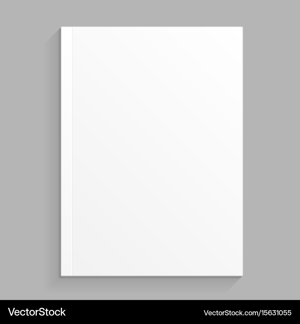 Simple White Book Cover Royalty Free Vector Image