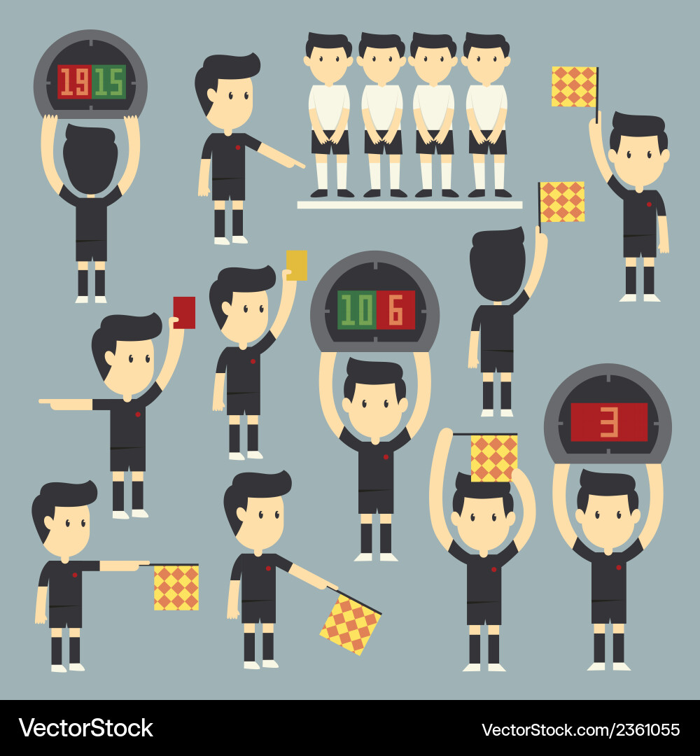 Umpire football Royalty Free Vector Image - VectorStock