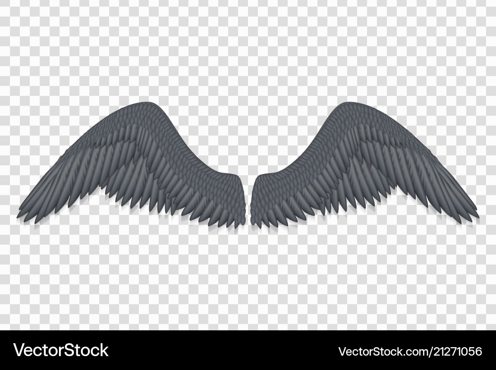 Black angel wings Royalty Free Vector Image - VectorStock