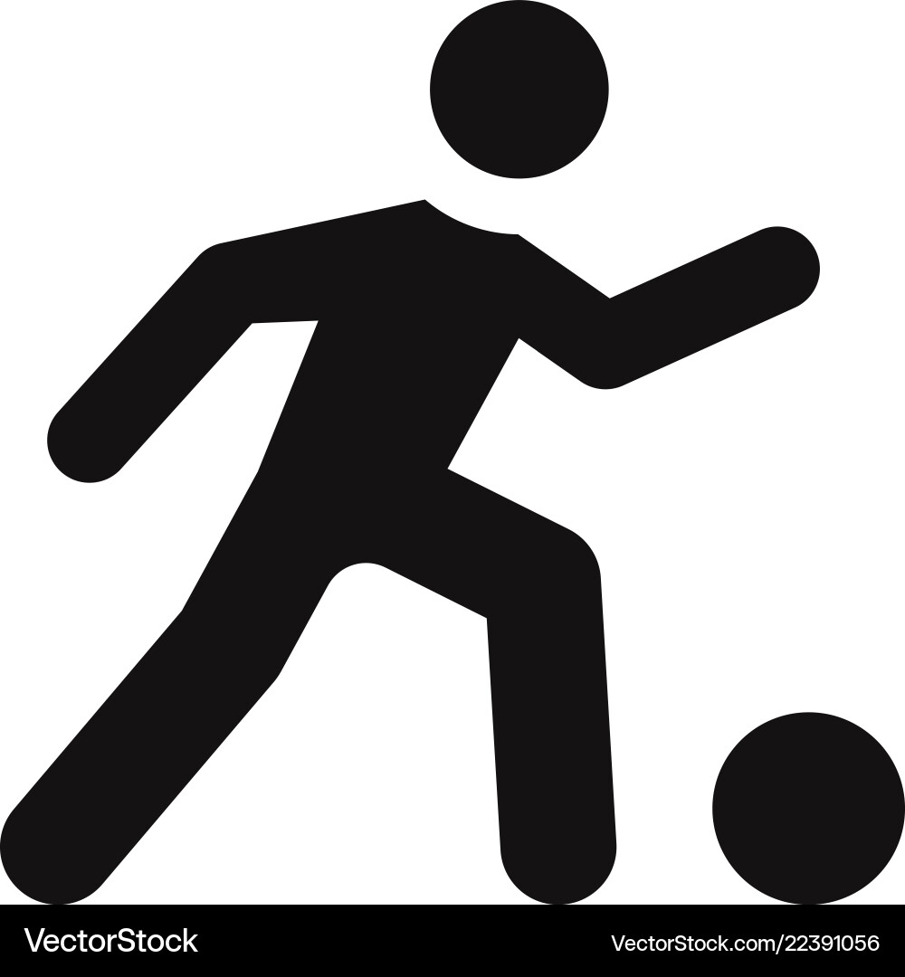 Football player icon Royalty Free Vector Image