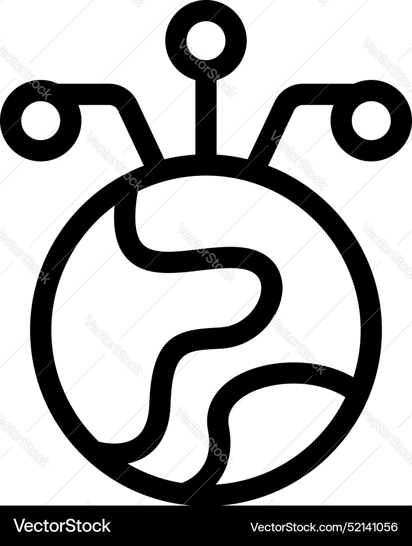 Global network connecting world through digital Vector Image