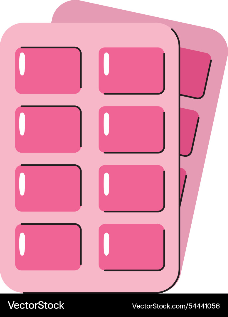 Gum candy pads Royalty Free Vector Image - VectorStock