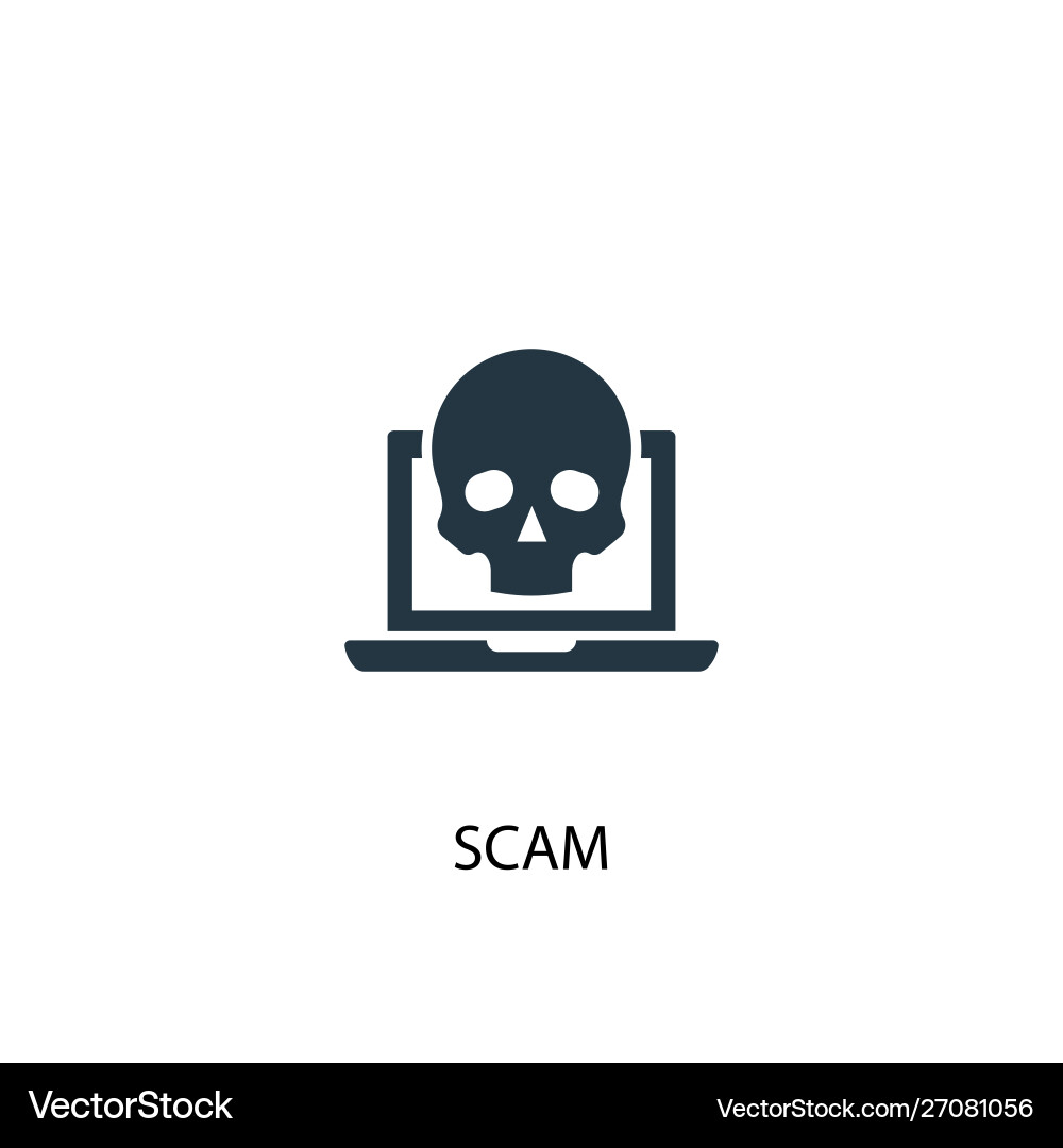 Scam-Symbol einfaches Element Lizenzfreies Vektorbild