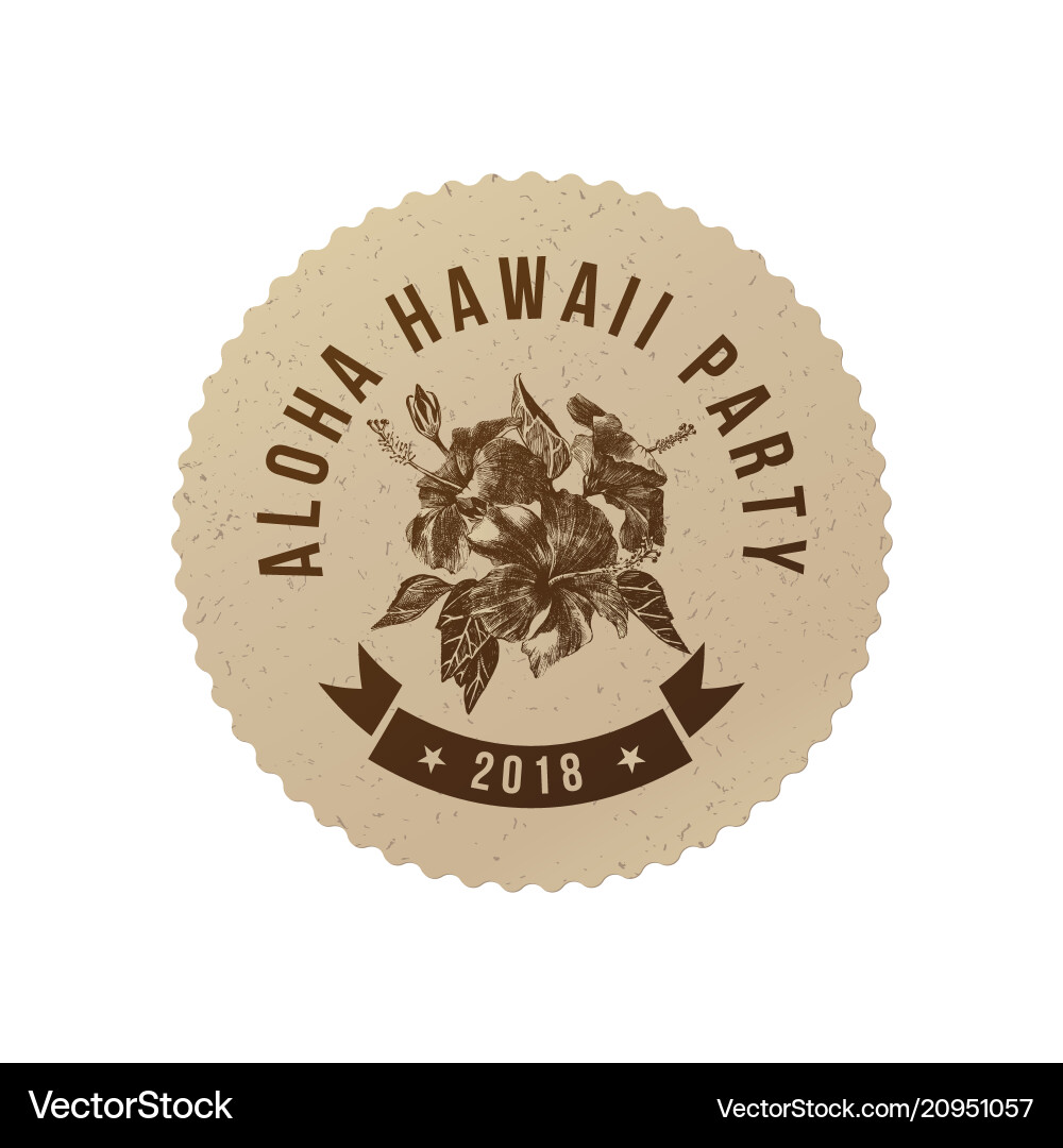 Aloha hawaii party poster Royalty Free Vector Image