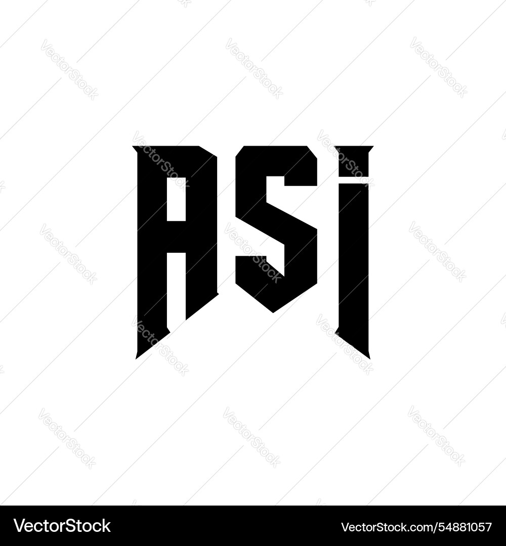 Asi letter logo design for technology company Vector Image