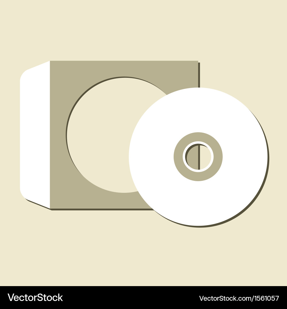Blank white compact disc Royalty Free Vector Image