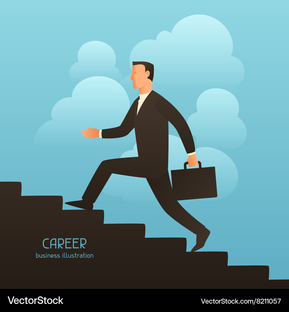 Career business conceptual Royalty Free Vector Image