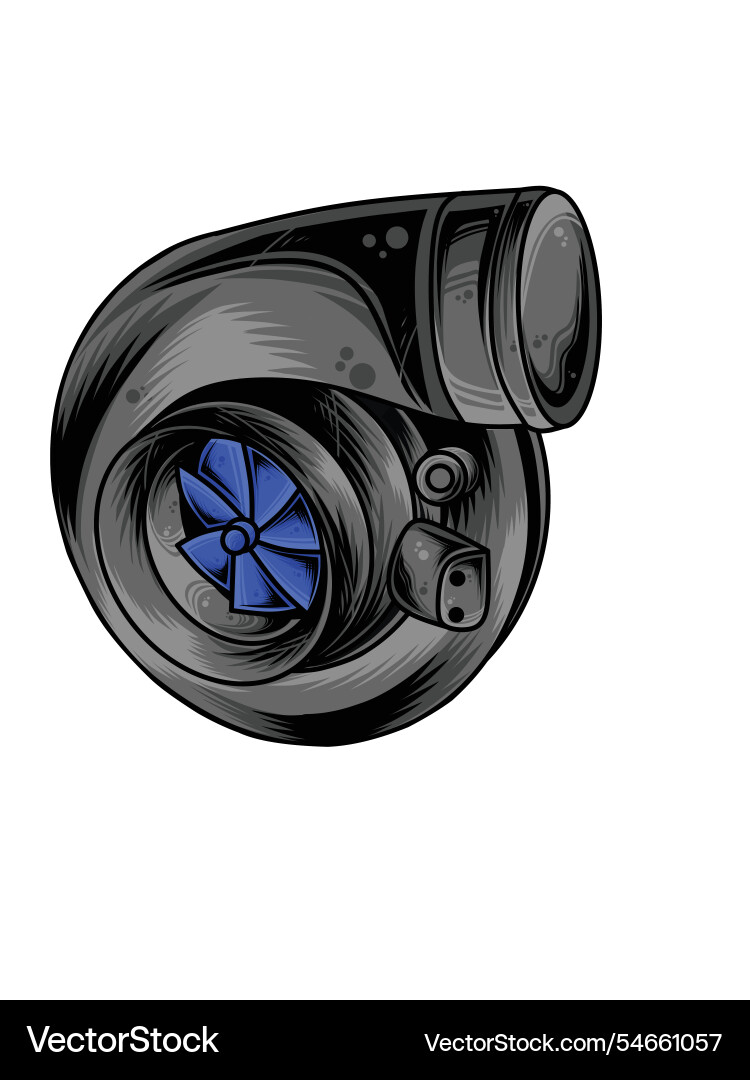 Isolated turbo booster Royalty Free Vector Image