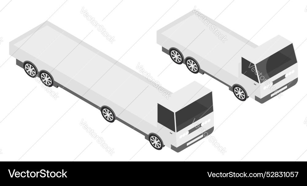 Isometric cargo truck transportation delivery Vector Image