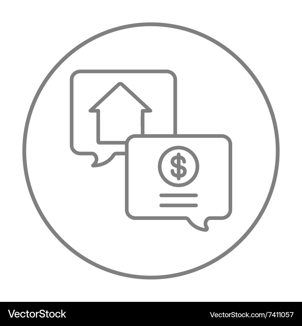 Real estate transaction line icon Royalty Free Vector Image
