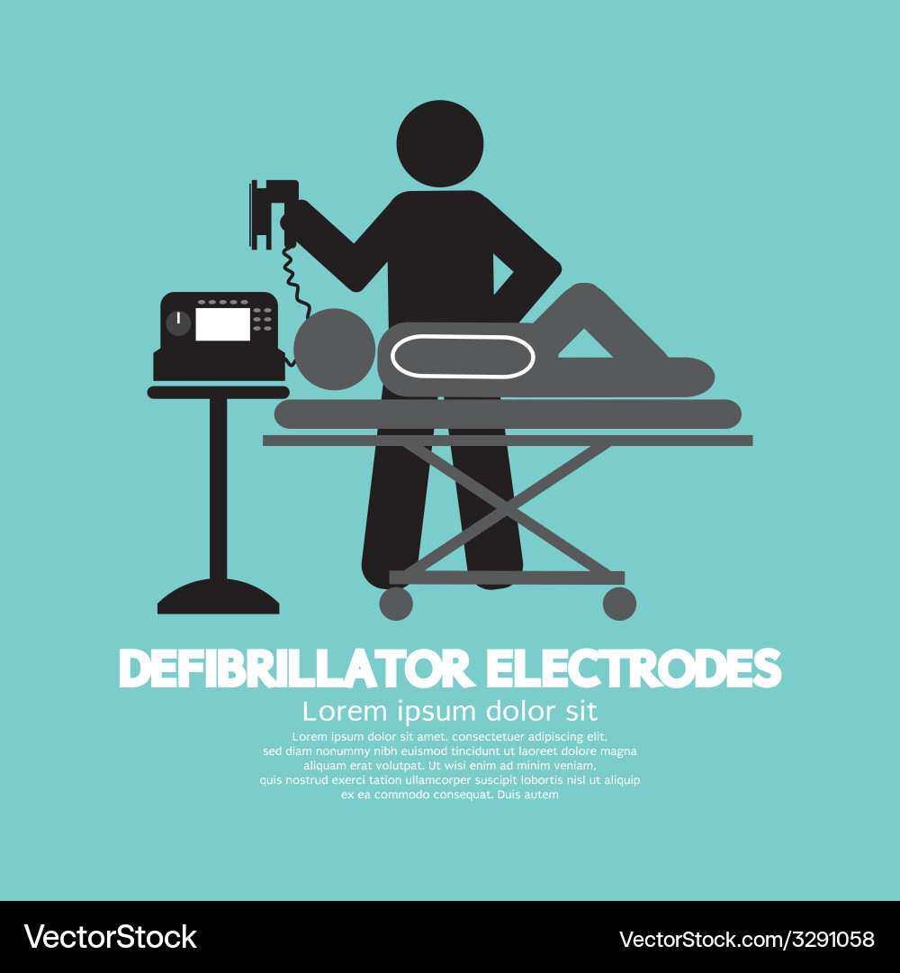 Cardiac Defibrillator Symbol Royalty Free Vector Image