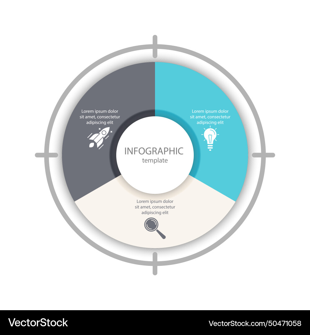 Circle infographic template for cycle diagram Vector Image