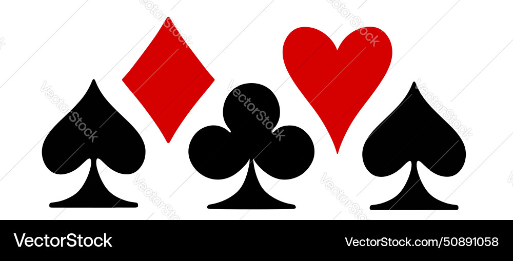 Colored card suits Royalty Free Vector Image - VectorStock