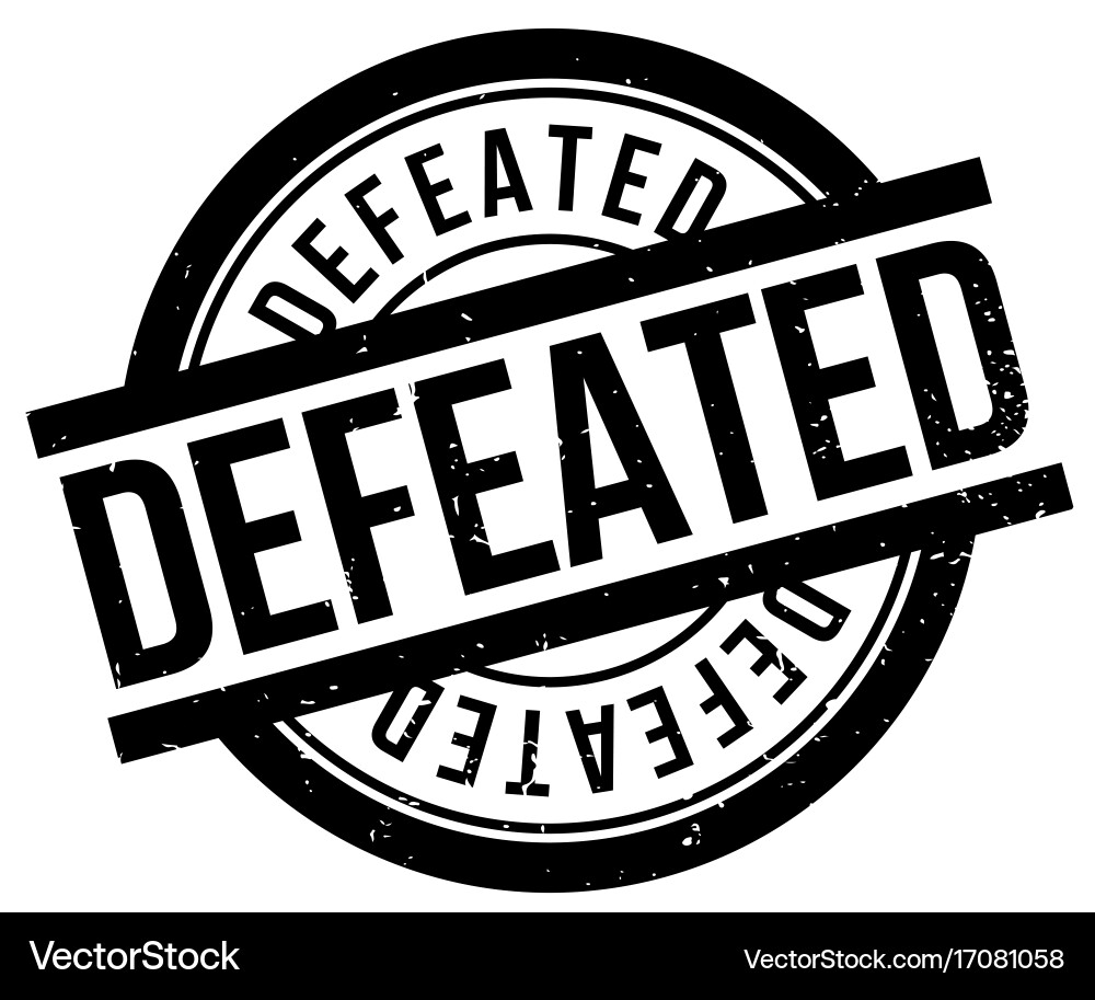 Defeated rubber stamp Royalty Free Vector Image
