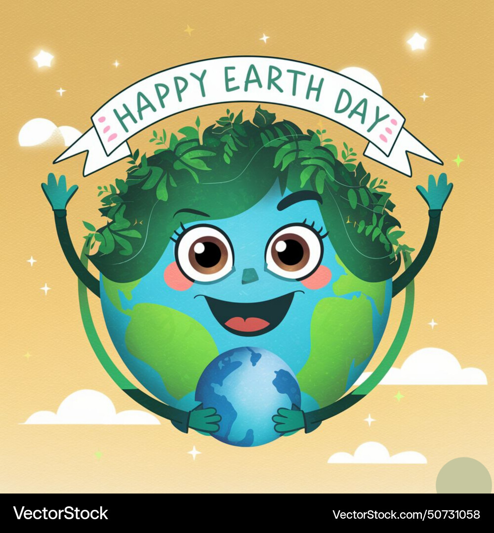 Earth day design happy 22 april Royalty Free Vector Image