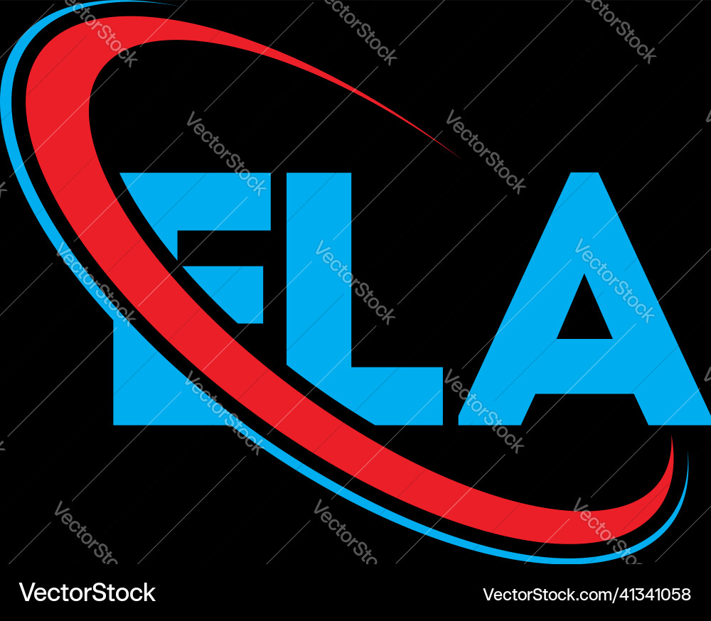Ela logo letter design Royalty Free Vector Image