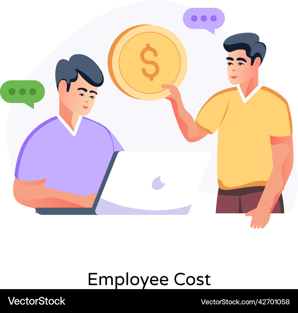 Employee cost Royalty Free Vector Image - VectorStock