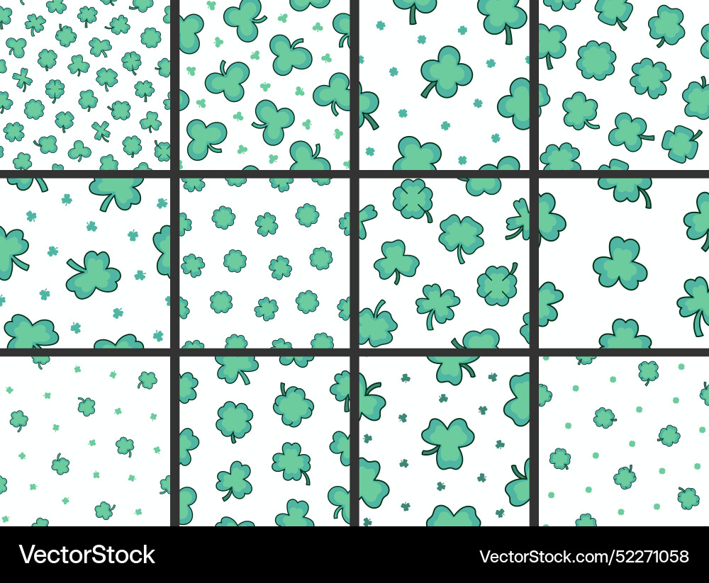Lucky clover seamless pattern traditional irish Vector Image