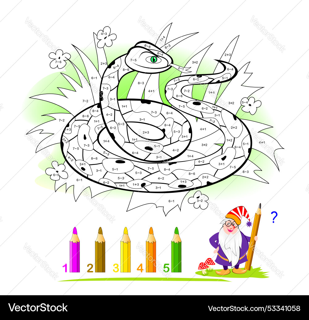 Math education for children coloring book Vector Image