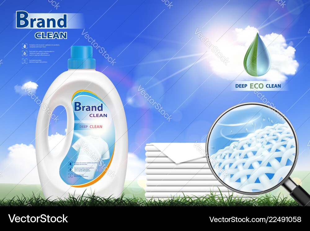Packaging with laundry detergent template package Vector Image