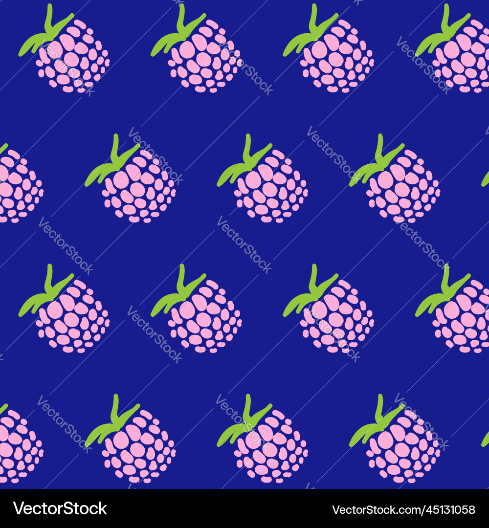 Raspberry berry pattern 2eps Royalty Free Vector Image