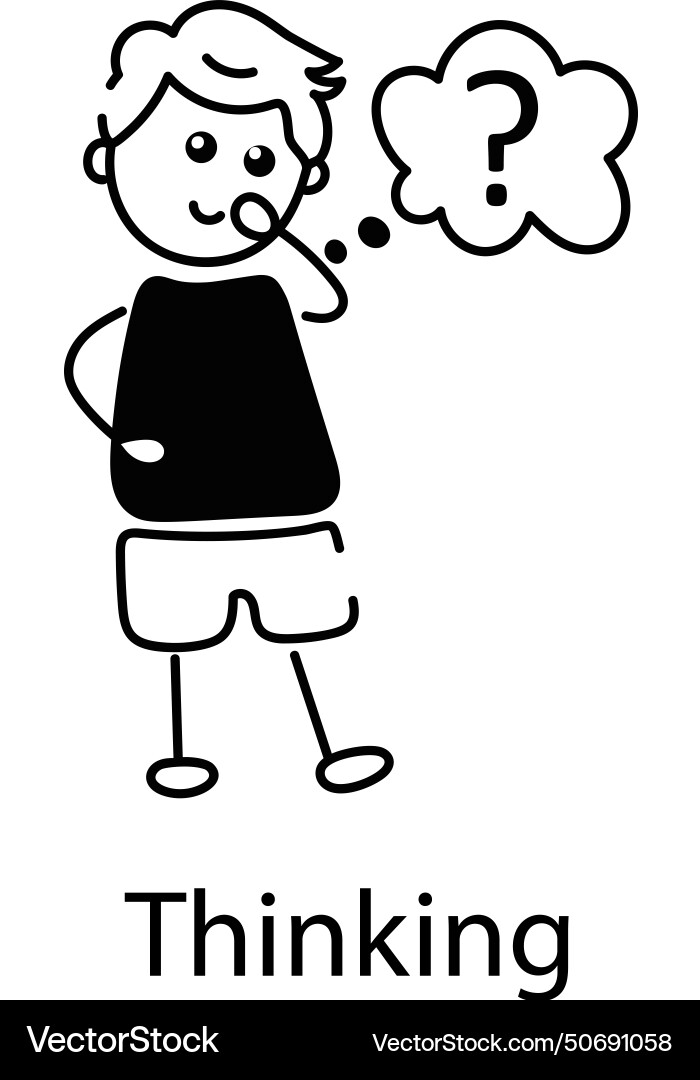 Thinking Royalty Free Vector Image - VectorStock