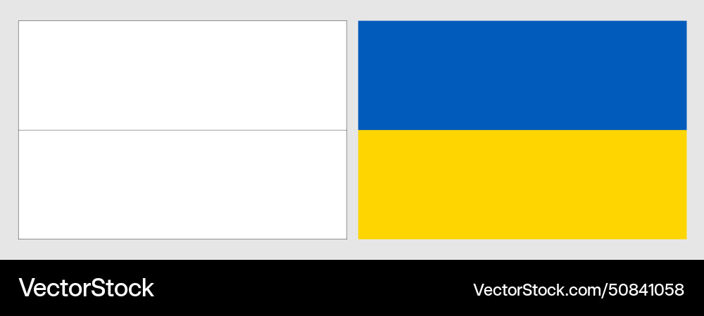 Ukraine Flag - Coloring Page Royalty Free Vector Image