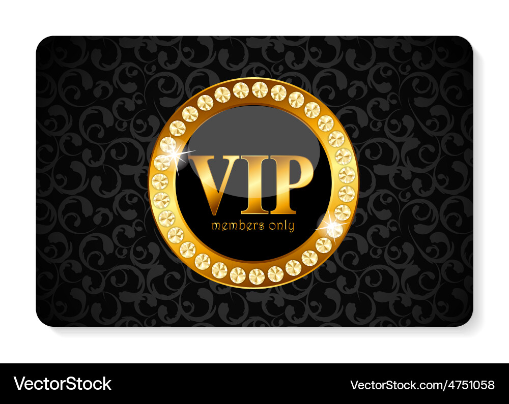 Vip members card Royalty Free Vector Image - VectorStock