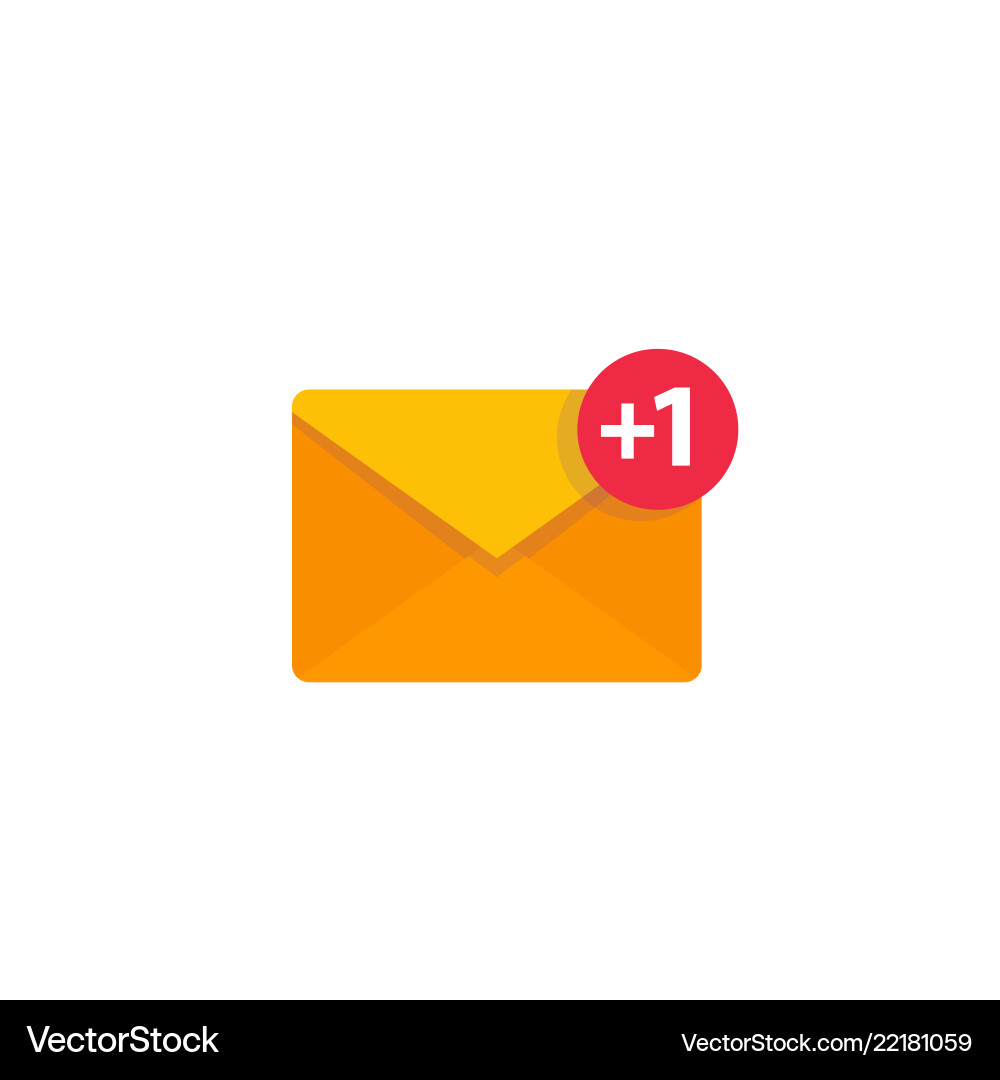 Email sms incoming message icon on white Vector Image