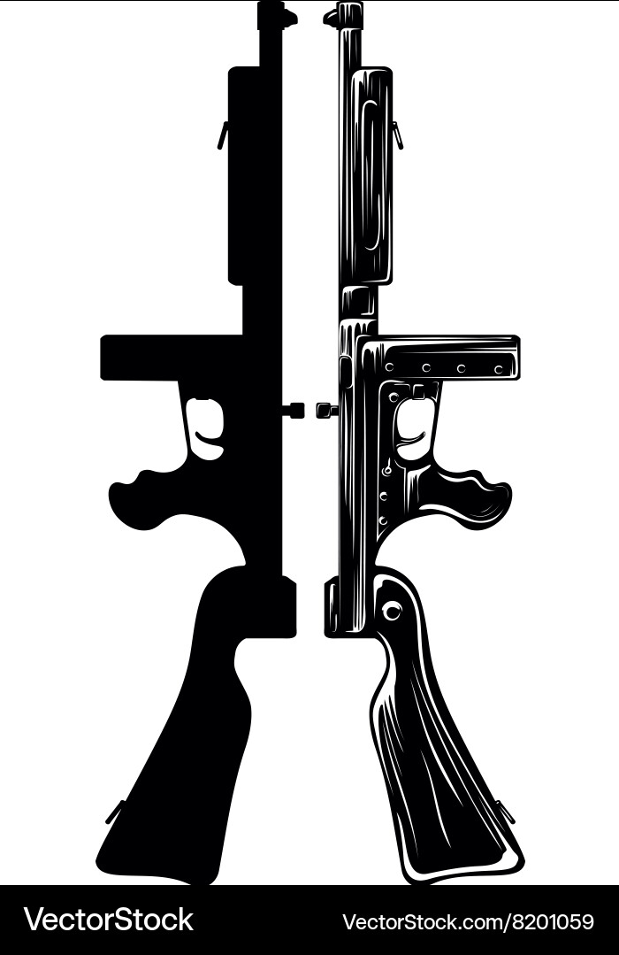 Tommy gun Royalty Free Vector Image - VectorStock