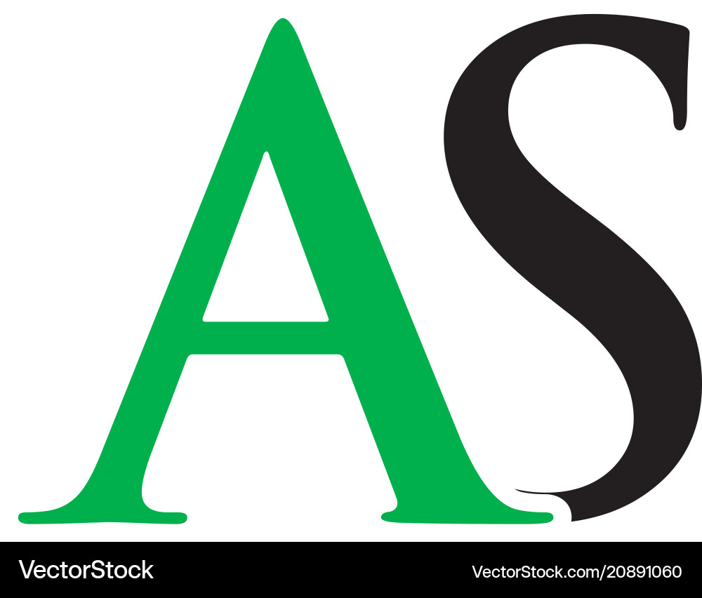 As initials letter logo Royalty Free Vector Image