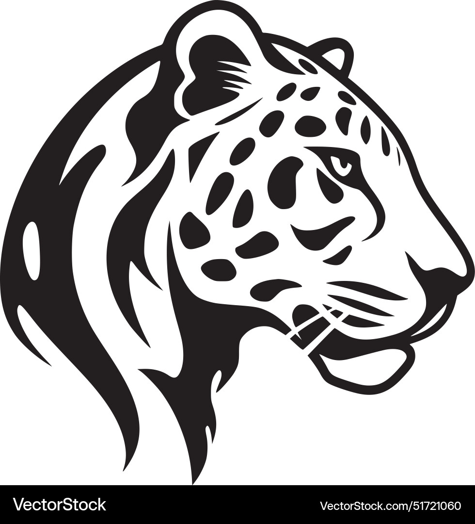 Cheetah - black and white isolated icon Royalty Free Vector