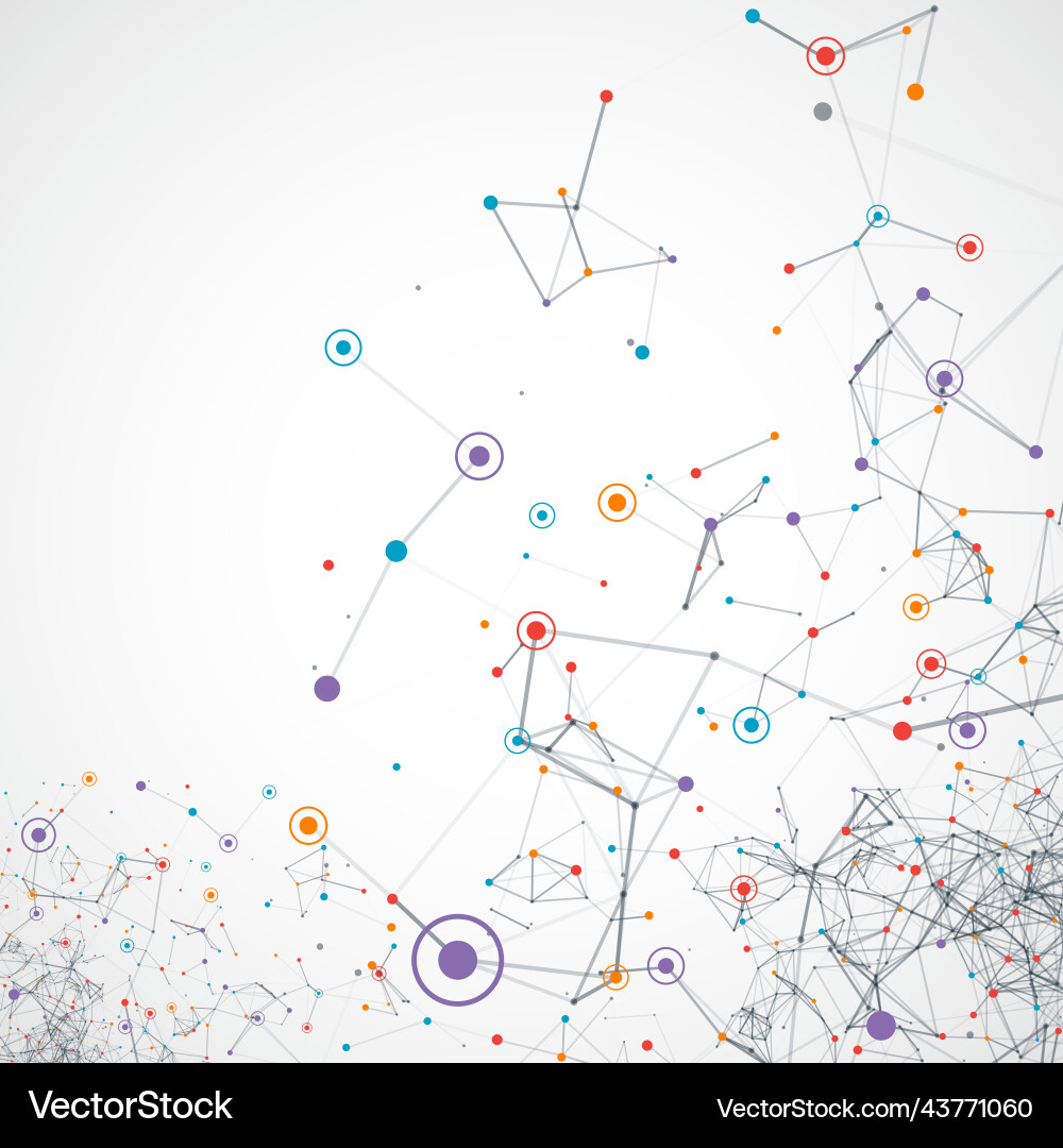 Cover template for science and technology Vector Image