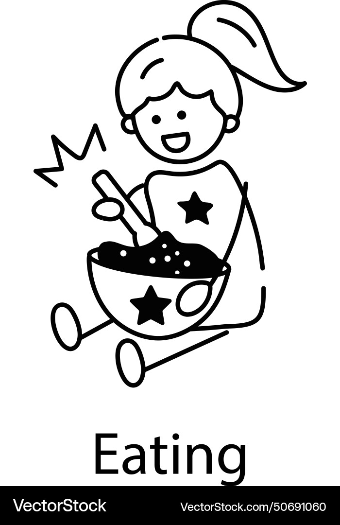 Eating Royalty Free Vector Image - VectorStock