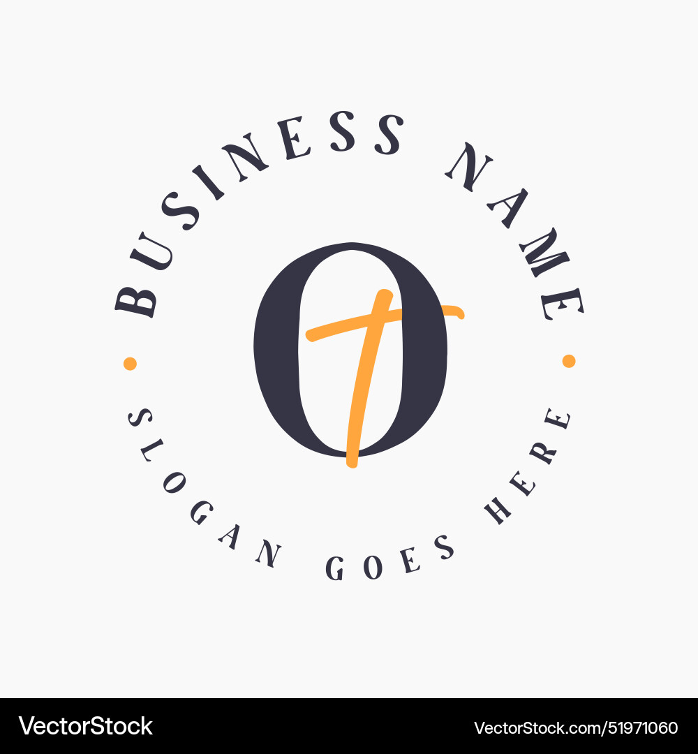 Elegant letter ot initials logo for corporate Vector Image