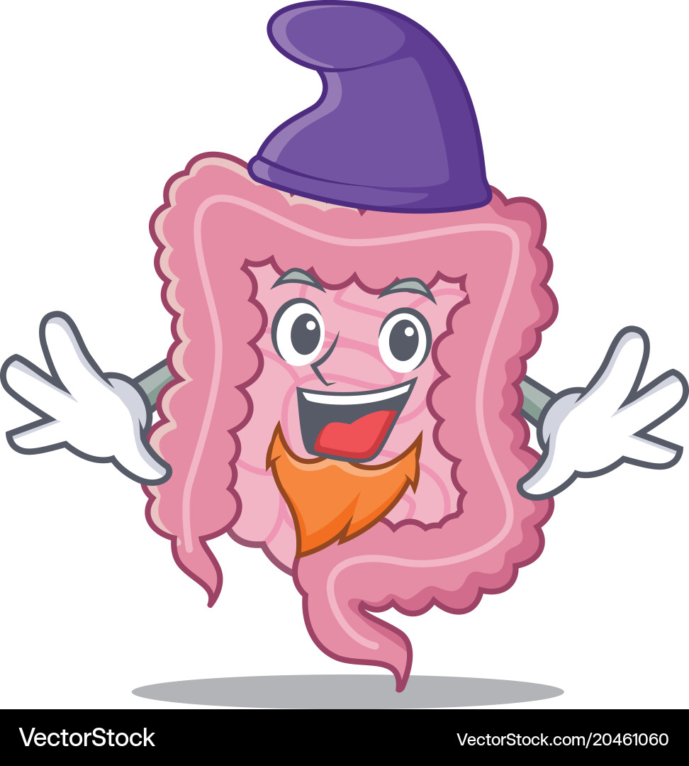 Elf intestine character cartoon style Royalty Free Vector