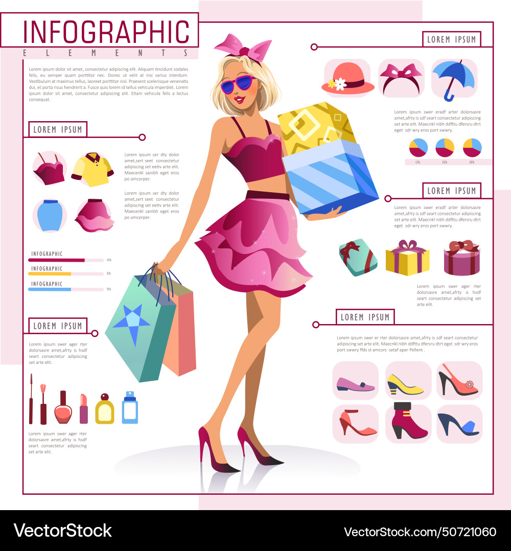 Fashion flat design Royalty Free Vector Image - VectorStock