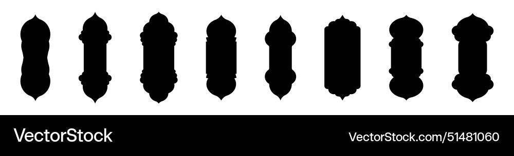 Islamic arch shape with intricate ramadan pattern Vector Image