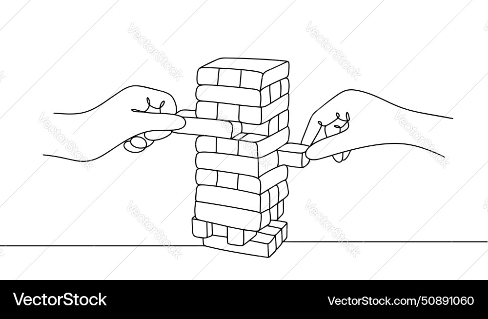 Jenga Royalty Free Vector Image - VectorStock