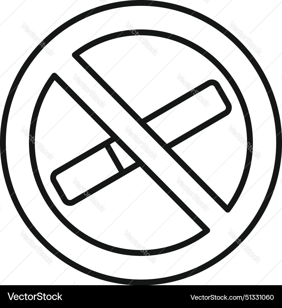 No smoking sign icon isolated on white background Vector Image