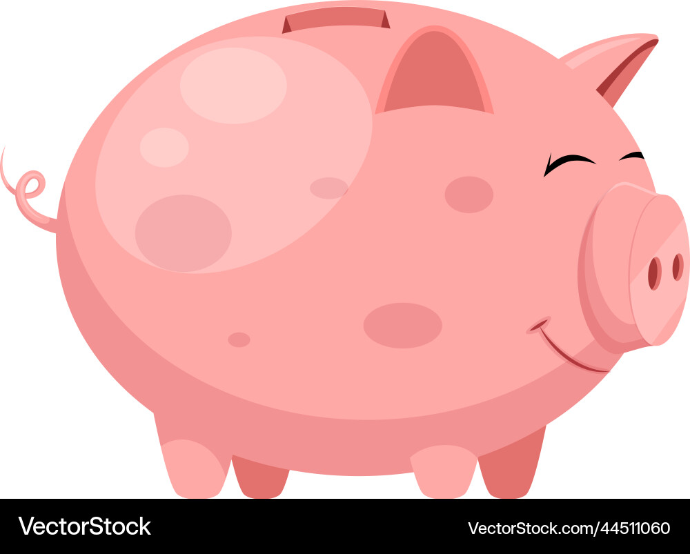 Piggy bank cartoon Royalty Free Vector Image - VectorStock