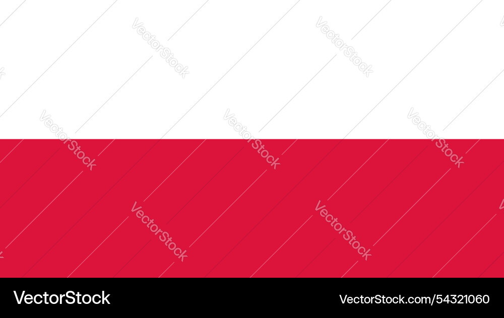 Poland flag Royalty Free Vector Image - VectorStock