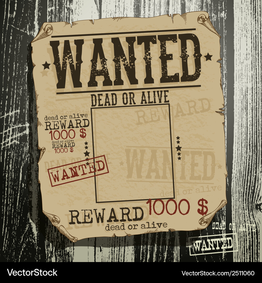 Wanted advertisement Royalty Free Vector Image