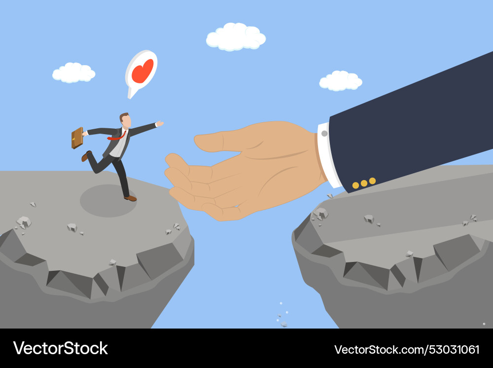 3d isometric flat of support Royalty Free Vector Image