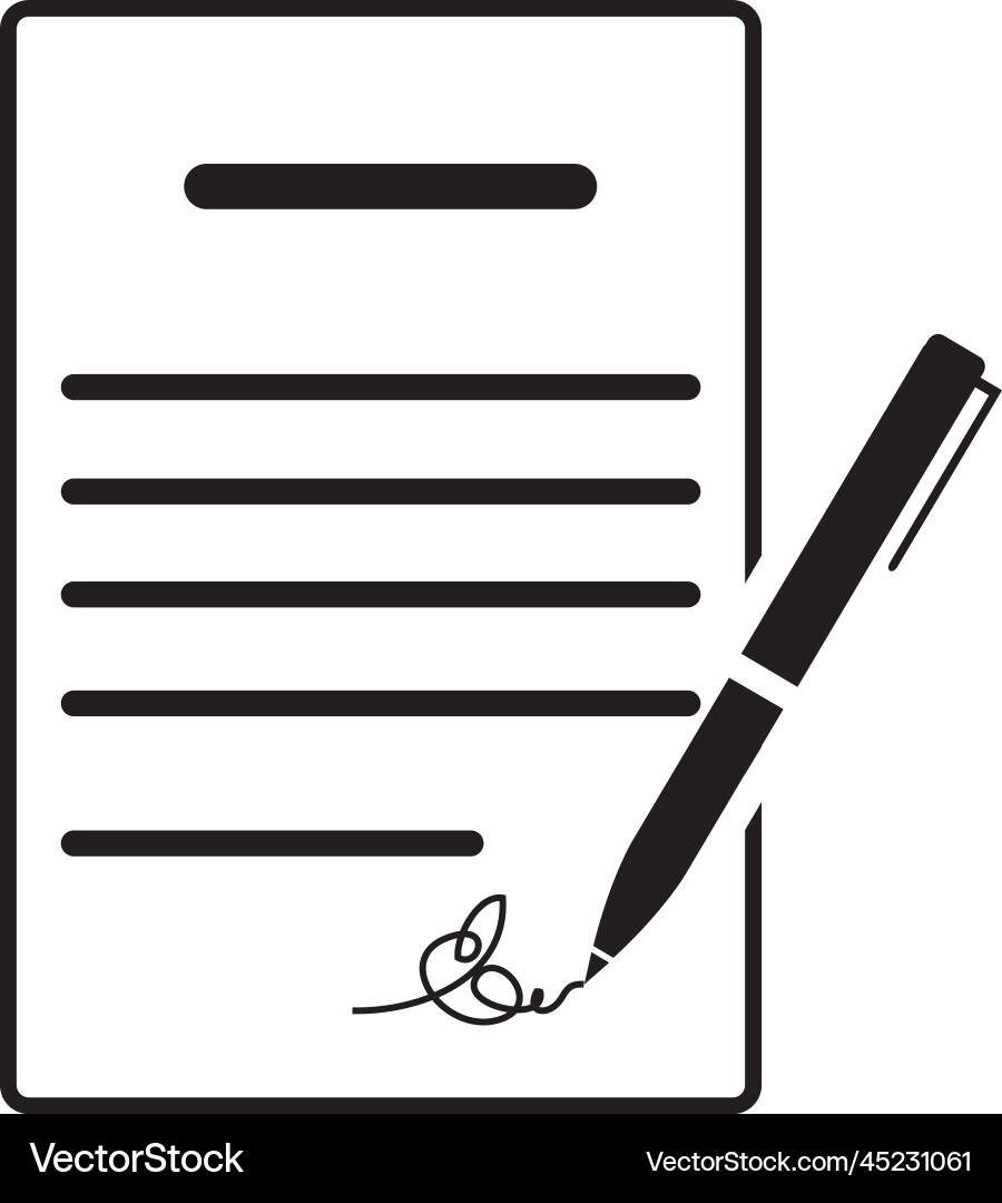 Agreement & Contract Icon Royalty Free Vector Image