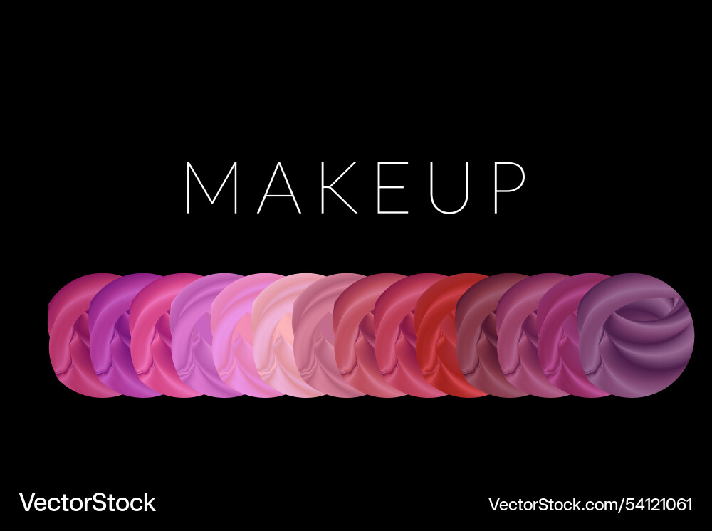 Bright makeup banner background Royalty Free Vector Image