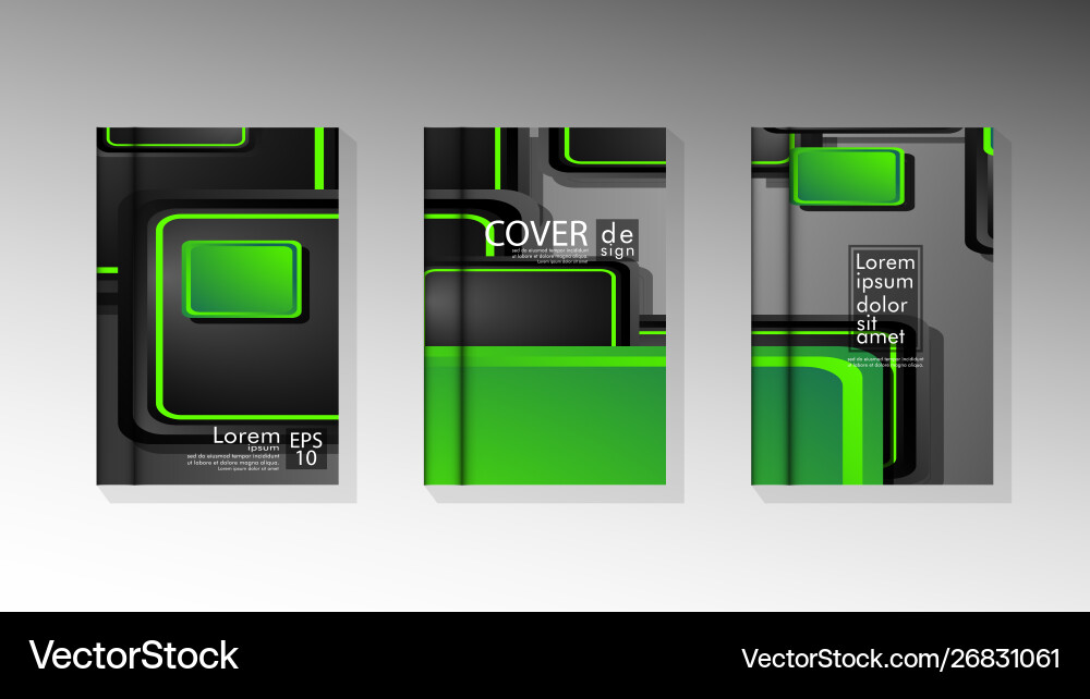 Collection book cover backgrounds Royalty Free Vector Image